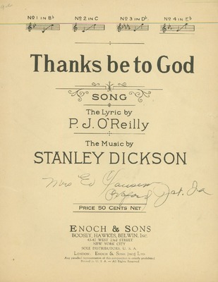 "Thanks Be To God" by Stanley Dickson