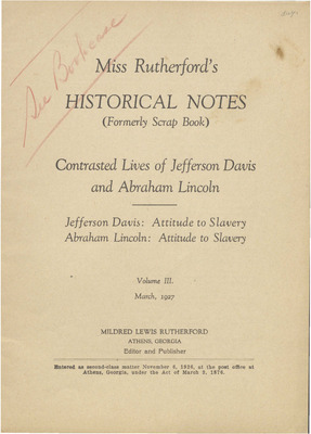 "Miss Rutherford's historical notes (formerly Scrap book) : Contrasted ...