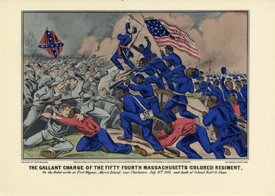 "The Gallant Charge Of The Fifty Fourth Massachusetts (Colored) Regimen ...
