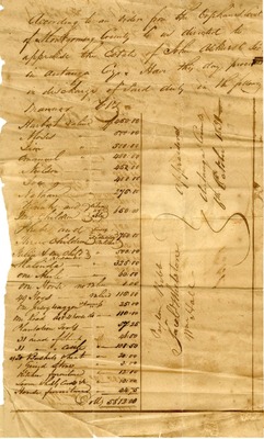 "Appraisal and Inventory of Property owned by John Ashurst" by John Ashurst