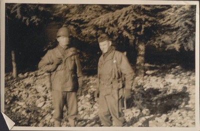 "James Franklin "Frank" Buchanan and Red Lynch, January 1945"
