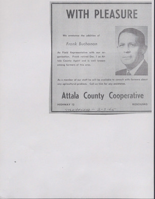 "Newspaper Clipping, Attala County Cooperative, Star-Herald, February 3"