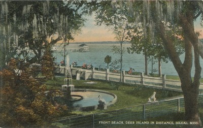 "Front Beach, Deer Island in Distance, Biloxi, Mississippi"
