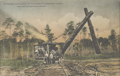 "Steam Loader at Finkbina Logging Camp, Near Wiggins, Mississippi"