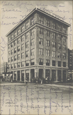 "Carter Building, Corner of Front and Main Streets, Hattiesburg, Missis"