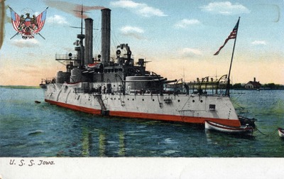 "United States Ship Iowa On the Water"
