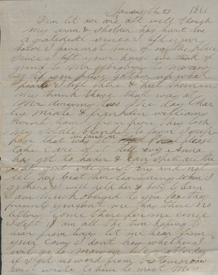 "Letter, from Anna Green to Matilda Ann “Lit” Boyd Webb, January 27, 18 ...