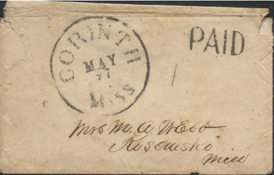 "Envelope Addressed to Mrs. M. A. Webb, 1897"