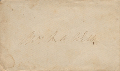 "Envelope Addressed to Mrs. M. A. Webb, Undated"