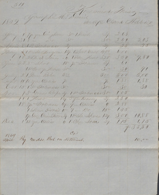 "Account Statement for Joseph McDaniel for Clark and Webb, 1859"
