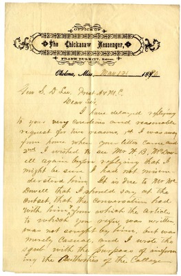 "Stephen D. Lee Papers"