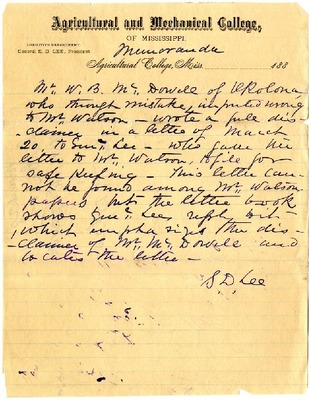 "Stephen D. Lee Papers"