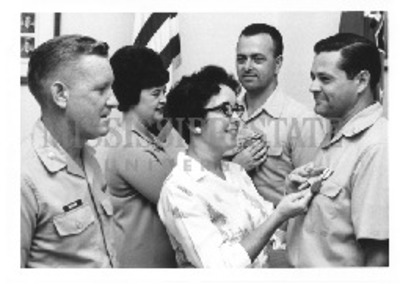 "Billy H. Ingram, B. W. Porter, Wallace R. Pyne, ROTC"