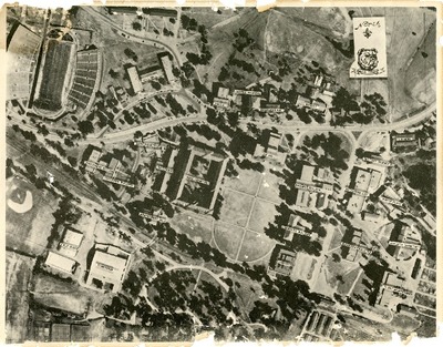 "Aerial view of Mississippi State College"