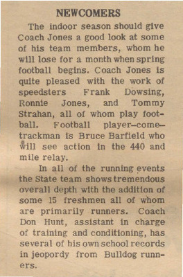 "Newspaper article, Newcomers, January 30, 1970" by The Reflector
